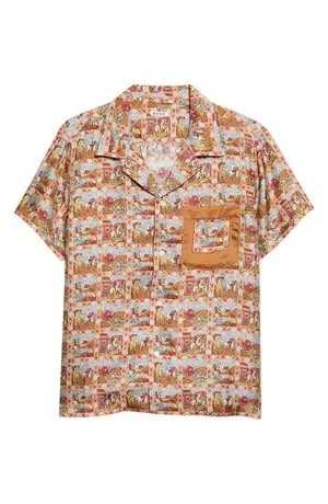 BODE Cowboy Comic Silk Camp Shirt