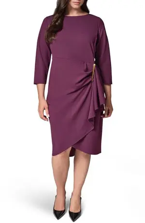 Donna Karan New York Side Drape Sheath Dress
