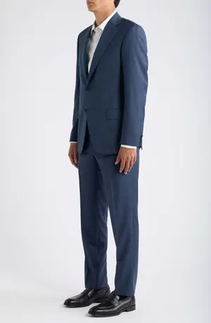 HERITAGE GOLD Navy Pinstripe Wool Suit