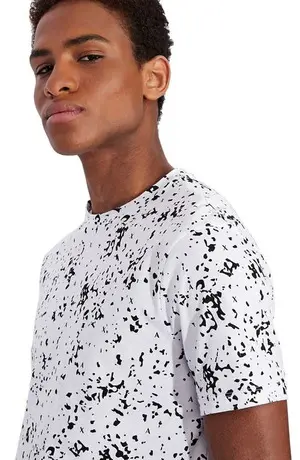 Armani Exchange Marbled Logo Monogram T-shirt