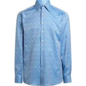 Etro Roma Cotton Dress Shirt - Med Navy