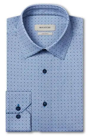 Bugatchi James Ooohcotton Print Long Sleeve Button-up Shirt - Teal