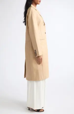 Staud Wyatt Leather Coat - Cashew