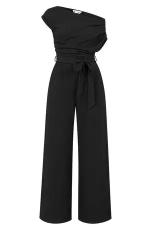 YUMI Asymmetrical Draped Jumpsuit
