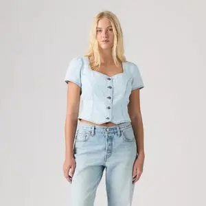LEVI'S Miette Short-sleeve Denim Top