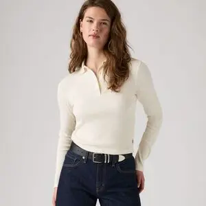 LEVI'S Rory Long-sleeve Polo - Egret