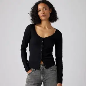 LEVI'S Austen Button-up Long-sleeve Top - Anthracite Night