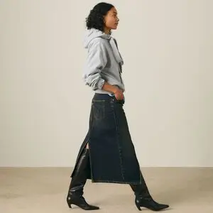 LEVI'S Deconstructed Slit Midi Skirt