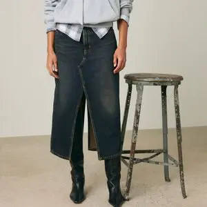 LEVI'S Deconstructed Slit Midi Skirt