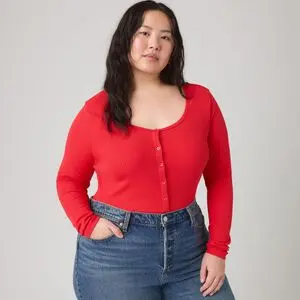 LEVI'S Austen Button-up Long-sleeve Top - True Red