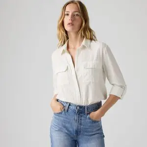 LEVI'S Elaine Utility Button Up Shirt - Cloud Dancer