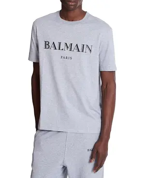 Balmain T-shirt With Print - Grey