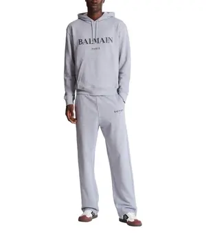 Balmain Printed Hoodie - Grey