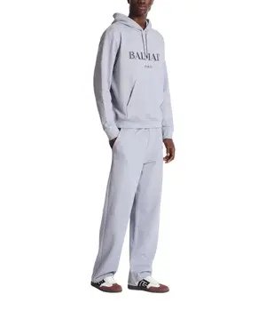 Balmain Printed Hoodie - Grey