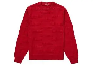 Supreme Raised Logo Sweater - Red