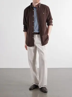 Polo Ralph Lauren Button-down Collar Logo-embroidered Cotton-corduroy Shirt