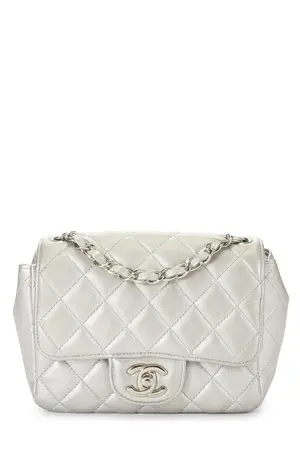Chanel Lambskin Square Flap - Silver