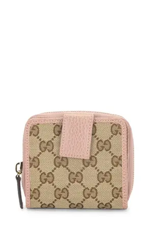 Gucci Original Gg Canvas French Zip Around Wallet - Beige