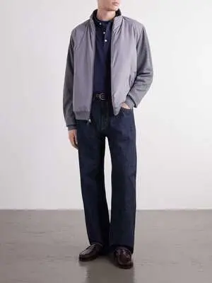 Peter Millar Solarspun Waffle Knit-trimmed Shell Jacket