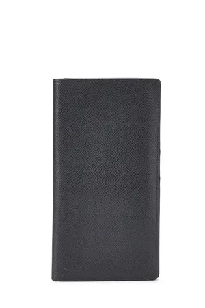 LOUIS VUITTON Taiga Brazza Continental Wallet - Black