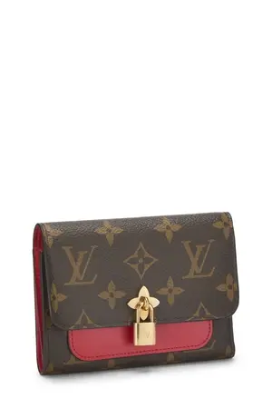 LOUIS VUITTON Monogram Flower Lock Compact Wallet