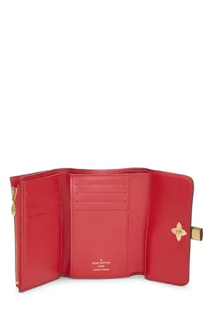 LOUIS VUITTON Monogram Flower Lock Compact Wallet