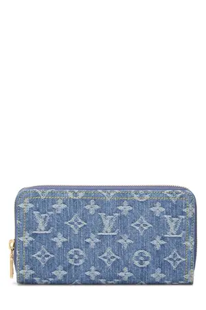 LOUIS VUITTON Monogram Denim Remix Zippy Continental - Blue