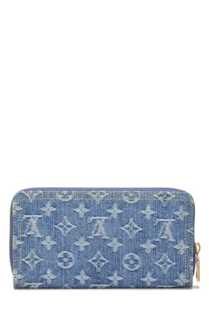 LOUIS VUITTON Monogram Denim Remix Zippy Continental