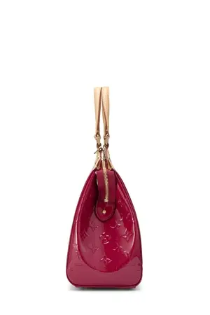 LOUIS VUITTON Rose Pop Monogram Vernis Brea Satchel - Pink