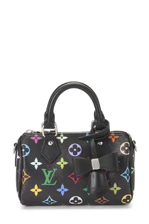 LOUIS VUITTON Takashi Murakami X Monogram Multicolore Speedy Bandouliere Nano - Black