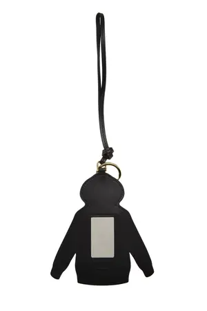 Miu Miu Leather Hoodie Bag Charm - Grey