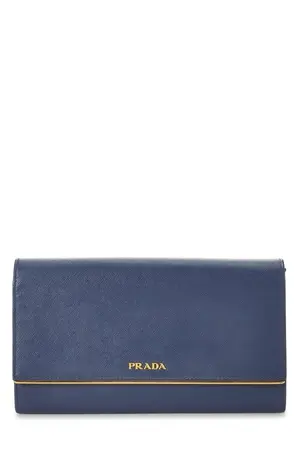 PRADA Navy Saffiano Clutch