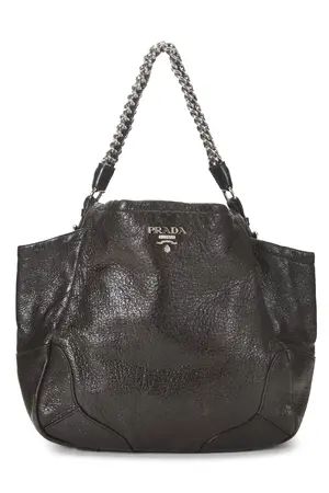 Prada Metallic Chain Hobo Bag