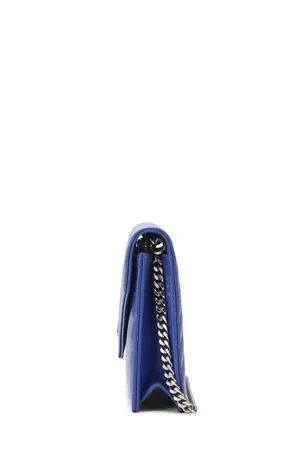 Saint Laurent Grained Calfskin Envelope Wallet On Chain