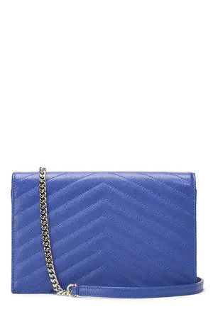 Saint Laurent Grained Calfskin Envelope Wallet On Chain