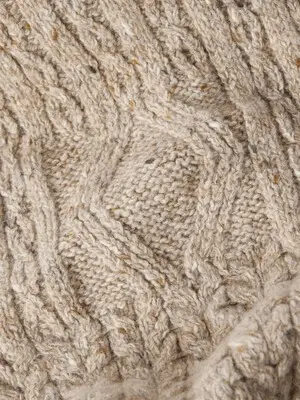 Inis Meáin Cable-knit Donegal Merino Wool And Cashmere-blend Scarf