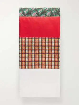 Dries Van Noten Fidelke Patchwork Woven Scarf - Green