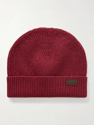 Canali Wool And Cashmere-blend Beanie - Red