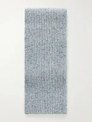 Inis Meáin Ribbed Cashmere Scarf - Blue