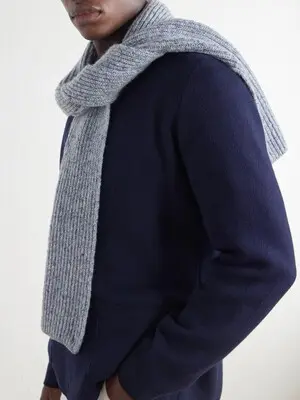 Inis Meáin Ribbed Cashmere Scarf