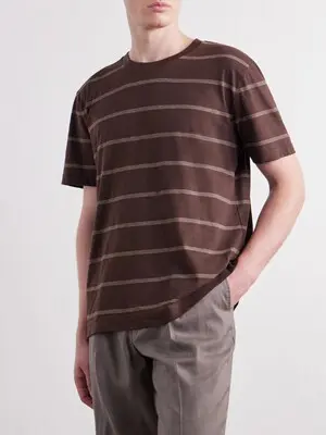 Frescobol Carioca Dinis Striped Cotton-jersey T-shirt
