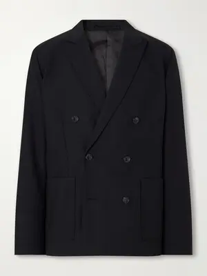 Nn07 Jordin 10037 Double-breasted Woven Blazer - Black