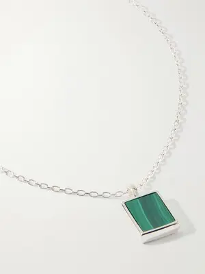 MIKIA Sterling Silver And Malachite Necklace