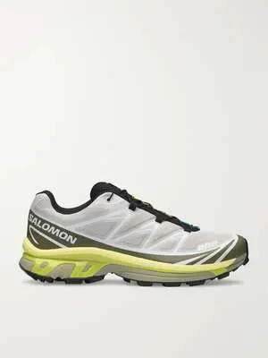 SALOMON Xt-6 Rubber-trimmed Mesh Sneakers - Beige