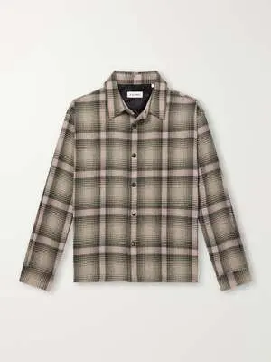 FRAME Checked Wool-blend Flannel Overshirt