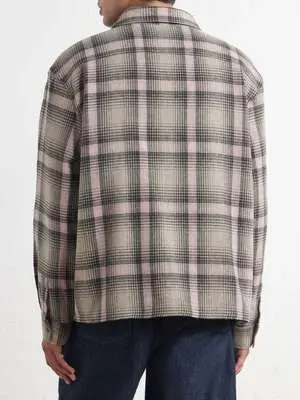 FRAME Checked Wool-blend Flannel Overshirt