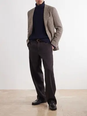 SLOWEAR Zanone Slim-fit Ribbed Virgin Wool Rollneck Sweater - Blue