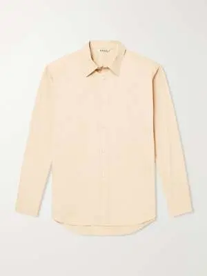 Auralee Finx Cotton-twill Shirt - Beige
