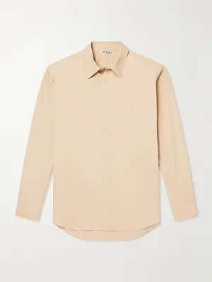 Auralee Finx Cotton-poplin Shirt - Neutrals