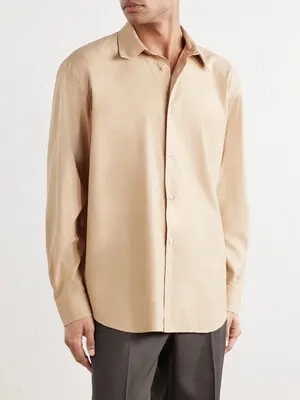 Auralee Finx Cotton-poplin Shirt